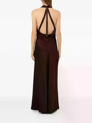 Liu Jo Halterneck Maxi Dress With Cowl Neck And Open Back