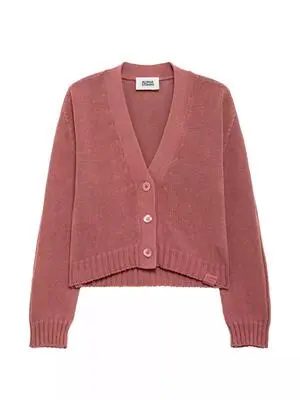Alpha Studio V-neck Button Cardigan - Pink