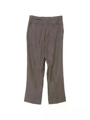 Canali Linen Pleated Trousers