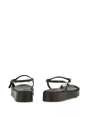 ANCIENT GREEK SANDALS Politia Leather Sandals - Black