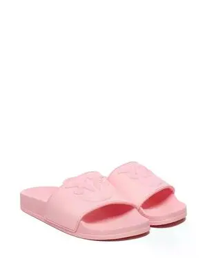 Pinko Logo-detail Slip-on Slides - Pink