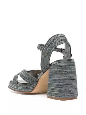 CastaÑer Valle 100mm Metallic Braided Sandals