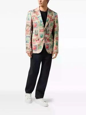 BILLIONAIRE Printed Linen Blazer