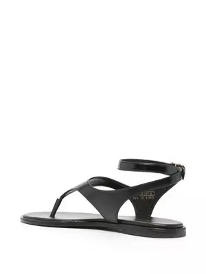 STUART WEITZMAN Marley Flat Sandals - Black