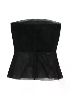 Rick Owens Bustier Top With Flared Hem - Black