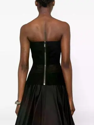 Rick Owens Bustier Top With Flared Hem