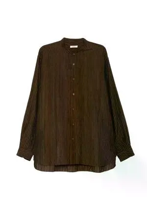 CALMLENCE Striped Shirt - Brown