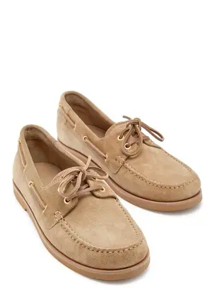 GIANVITO ROSSI Suede Lace-up Shoes - Camel