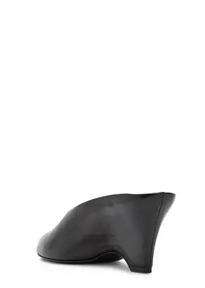 Khaite Sculpted Wedge Mules - Black