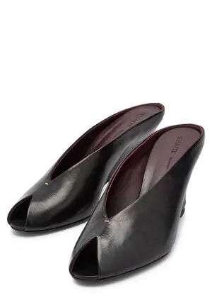 Khaite Sculpted Wedge Mules - Black