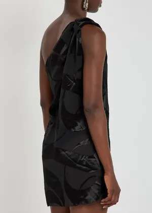 DELOS Amaris Devoré Georgette Mini Dress