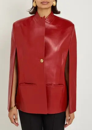 Khaite Dolso Open-sleeve Leather Jacket