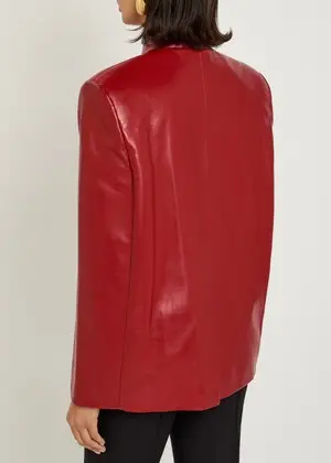 Khaite Dolso Open-sleeve Leather Jacket