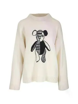 THE ELDER STATESMAN Motif Sweater - Neutrals