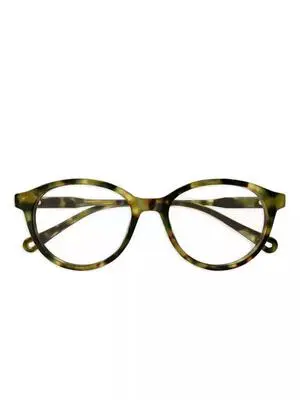 Chloé Tortoiseshell Pattern Round Frame Glasses - Brown