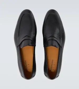 Magnanni Diezma Ii Leather Penny Loafers - Black