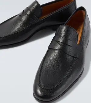 Magnanni Diezma Ii Leather Penny Loafers - Black