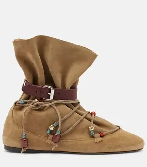 Isabel Marant Étoile Suede Ankle Boots - Beige
