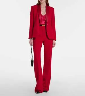 Max Mara Ecrine Cady Fla Pants - Red