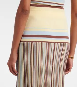 Faithfull The Brand Citara Striped Cotton-blend Maxi Skirt - Multicoloured