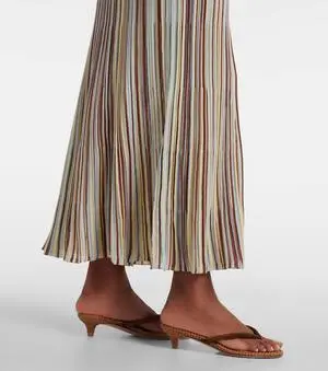 Faithfull The Brand Citara Striped Cotton-blend Maxi Skirt - Multicoloured