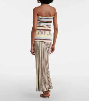 Faithfull The Brand Citara Striped Cotton-blend Maxi Skirt - Multicoloured