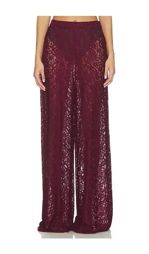 DEME BY GABRIELLA The Kianna Lace Trousers - Burgundy