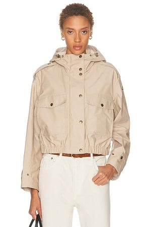 Moncler Cropped Hooded Ripstop Jacket
