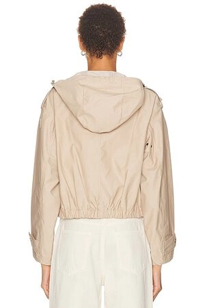 Moncler Cropped Hooded Ripstop Jacket