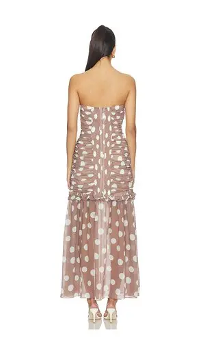 ELLIATT Polkadot Strapless Gown