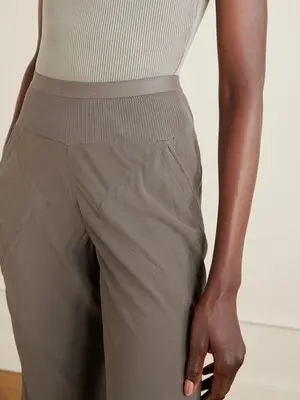 Rick Owens Bias Silk-crepe Wide-leg Pants - Gray