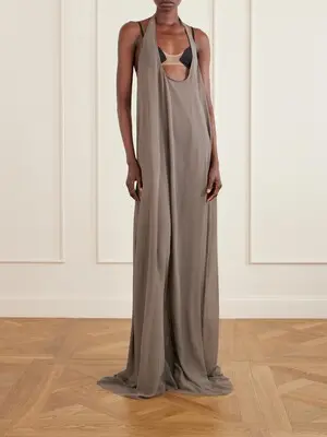 Rick Owens Halter Silk Georgette Gown