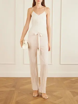 Sharon Wauchob Crinkled Silk-blend Wide-leg Trousers