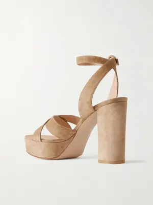 GIANVITO ROSSI Sabrina Suede Platform Sandals
