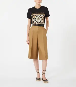 Max Mara Cotton T-shirt With Botanical Print
