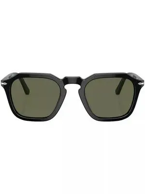 Persol Tinted Lenses Square Frame Sunglasses - Black