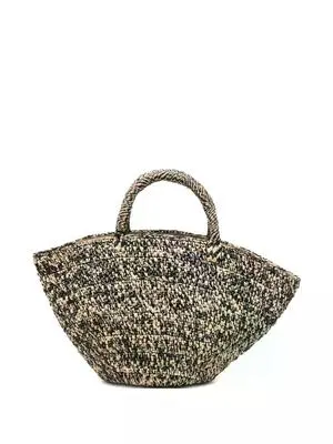 IBELIV Woven Top Handle Tote Bag - Black