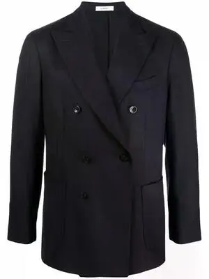 Boglioli Double-breasted Pinstripe Blazer - Blue