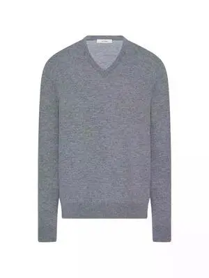 THE ROW The Row V-Neck Ribbed Hem Sweater Neutrals