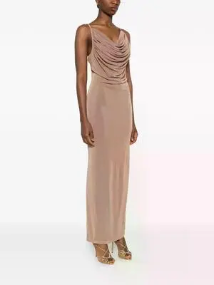 ELEH Sleeveless Draped Maxi Dress