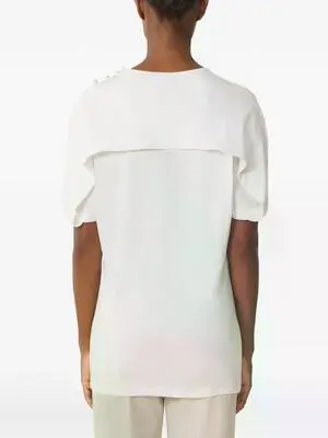 LANVIN Cape Effect Embellished T-shirt