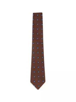 Zegna Paisley Patterned Tie - Red