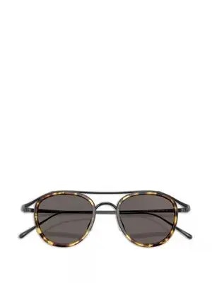 Giorgio Armani Round Frame Tortoiseshell Sunglasses - Black
