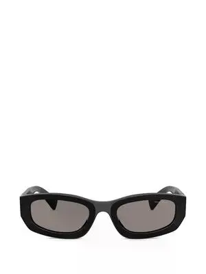Miu Miu Logo Rectangle Sunglasses - Black