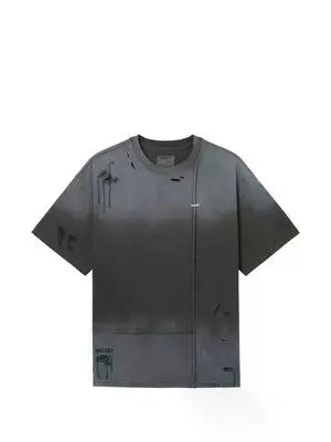 MUSIUM DIV. Distressed Patchwork T-shirt - Grey