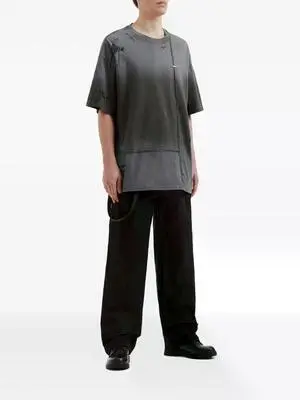 MUSIUM DIV. Distressed Patchwork T-shirt