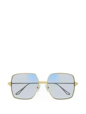 Cartier Tone Square Frame Sunglasses - Gold