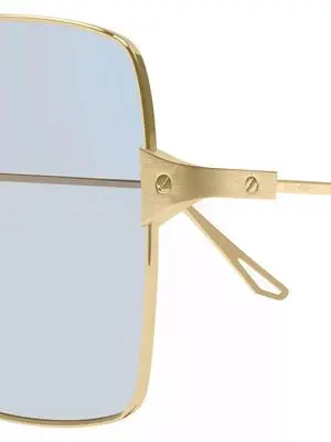 Cartier Tone Square Frame Sunglasses