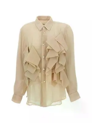 Comme Des Garçons Ruffled Shirt - Neutrals