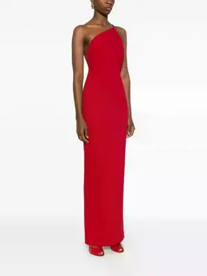 Solace London Alexandra One-shoulder Maxi Dress - Red